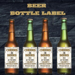 We Edit - You Print, Printable Custom BEER Bottle Label, Fits Bottle Size 12oz, Personalized ...