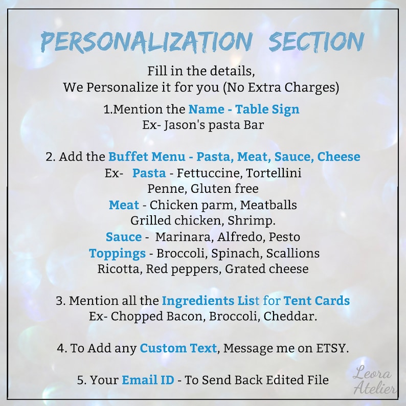 Build Your Own PASTA Bar, Food Bar Buffet Sign, Buffet Cards ...