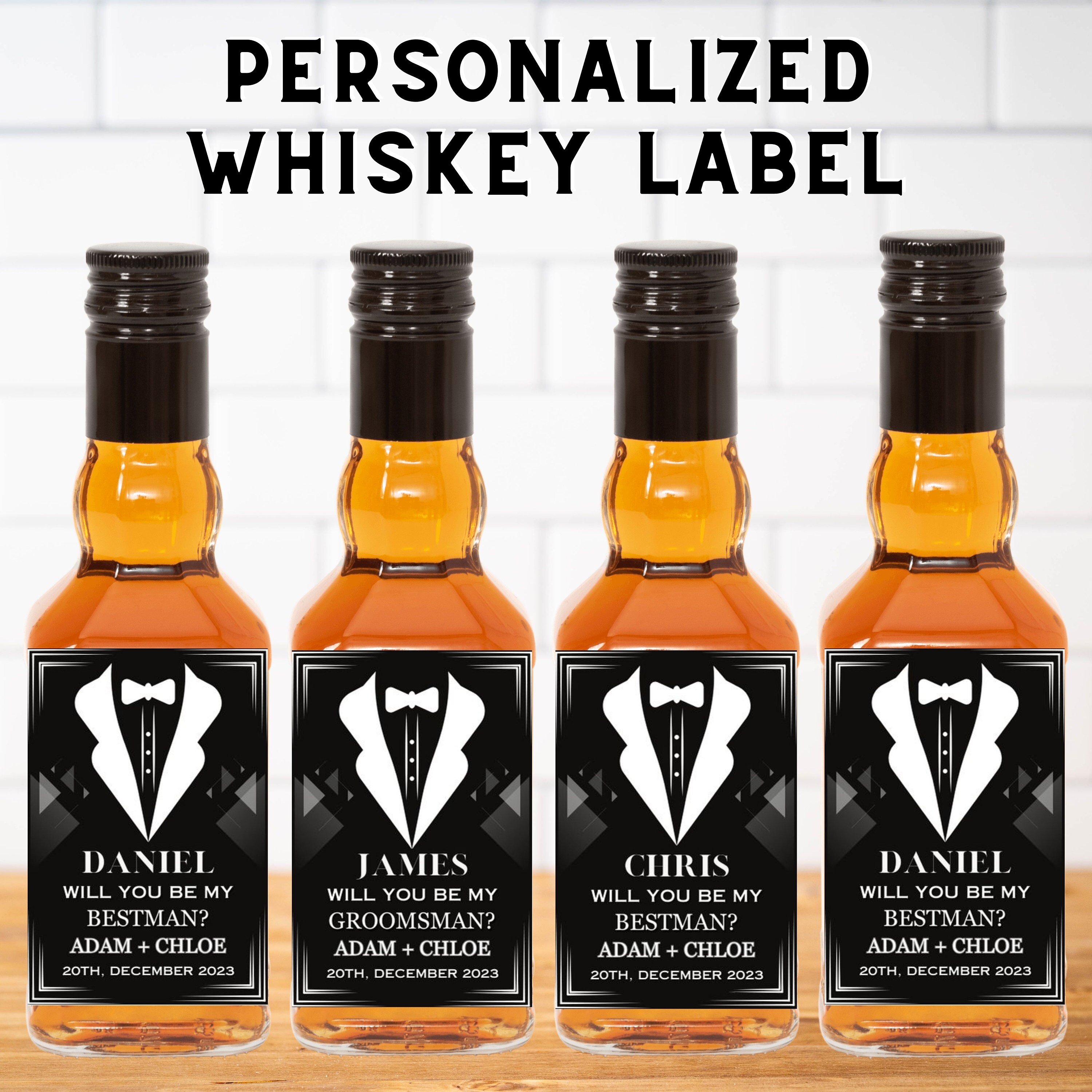 We Edit You Print, Printable Custom Whiskey Bottle Label, Fits Bottle ...