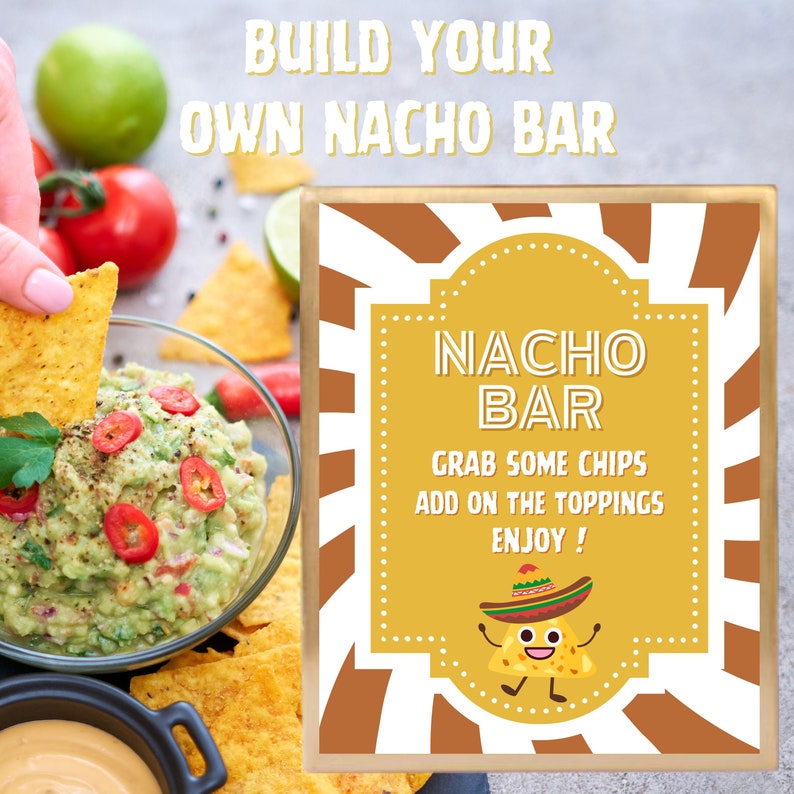 Build Your Own Nacho Bar Sign – Food Bar Buffet Sign, Personalized ...