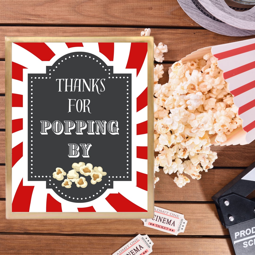Build Your Own Food Bar, POPCORN Bar Table Sign Template, POPCORN ...