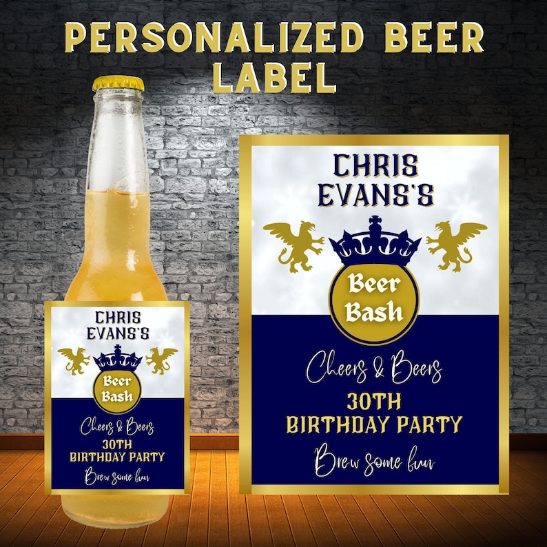 Printable Personalized Beer Bottle Label 100% Editable Any - Etsy