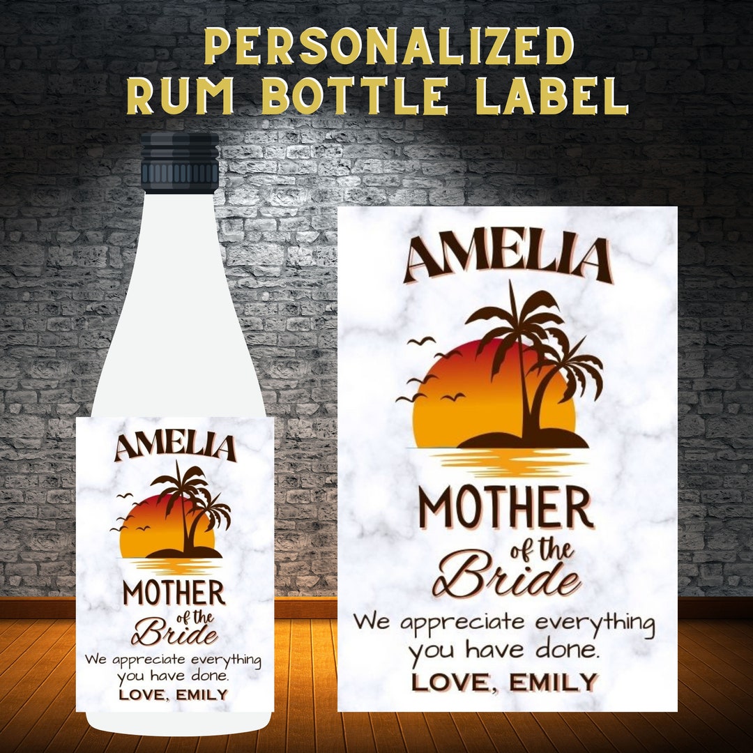 We Edit for You, Printable Personalized Rum Bottle Label, Mother of ...