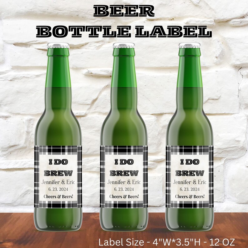 We Edit You Print, Printable Custom BEER Bottle Label, Fits Bottle Size 12oz, Love is Brewing ...