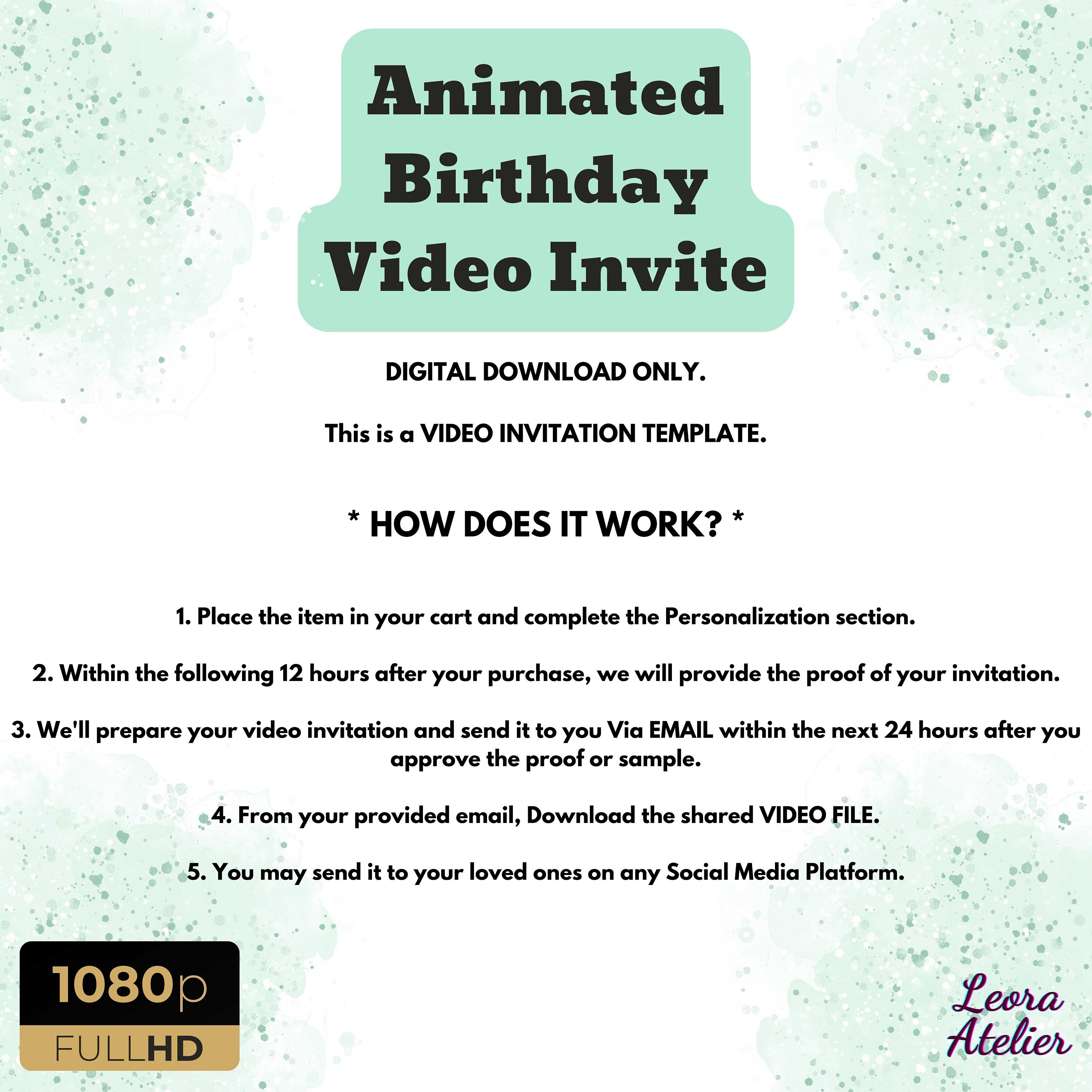 Customizable Animated Video Invitation Our Little Angel - Etsy