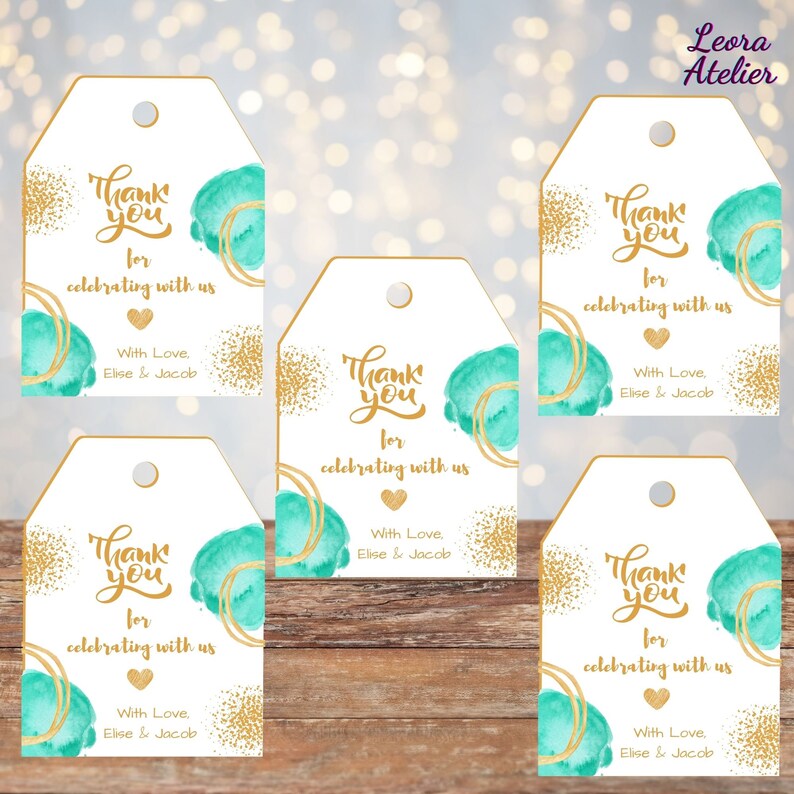 Printable Thank You Tag Return Gift Thank You Card EDITABLE - Etsy