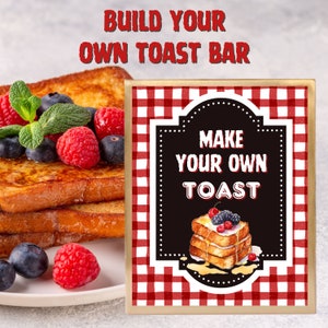 Build Your Own TOAST Bar Buffet Sign + Buffet Cards + Personalized ...