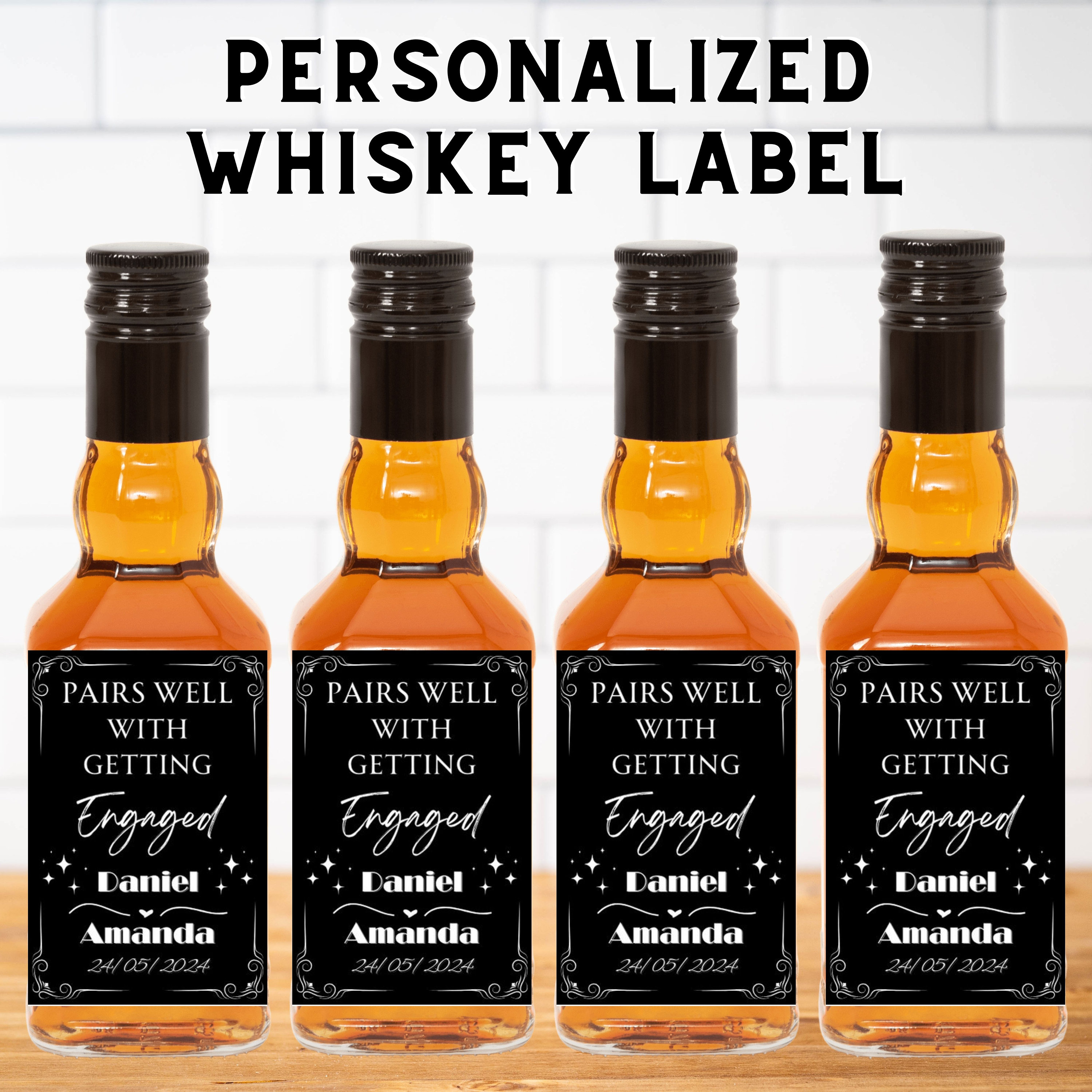 Personalized Whiskey Bottle Label Pairs Well With Getting - Etsy