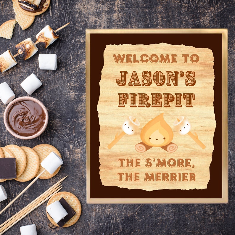 Personalized to Any Name, S'MORE Bar Table Sign Template, S'MORE ...