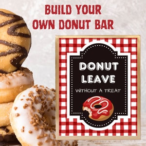 Donut Food Bar Buffet Table Sign Template, Personalized to Any Name ...