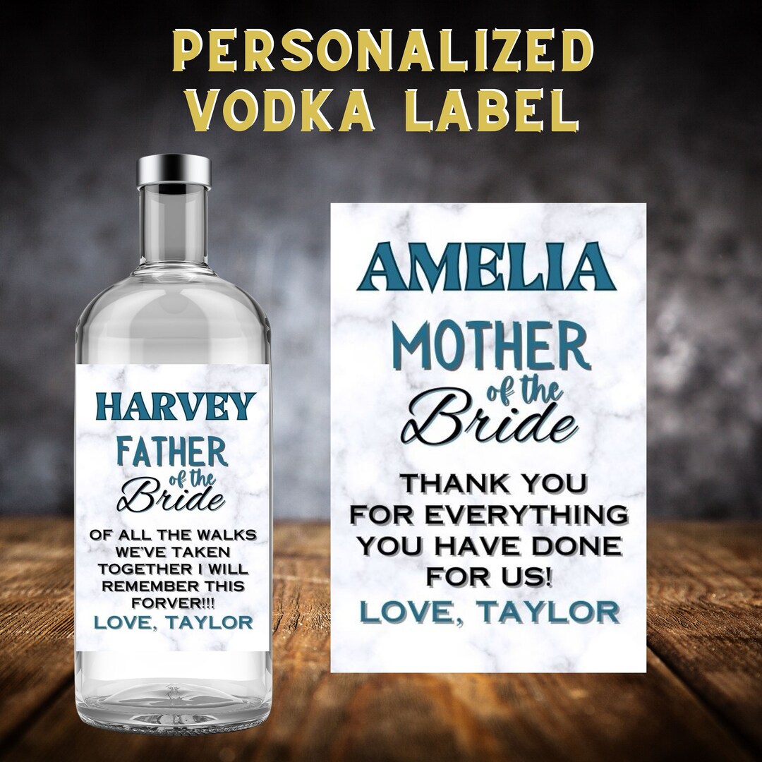 We Edit for You, Printable Personalized VODKA Bottle Label, Mother of ...