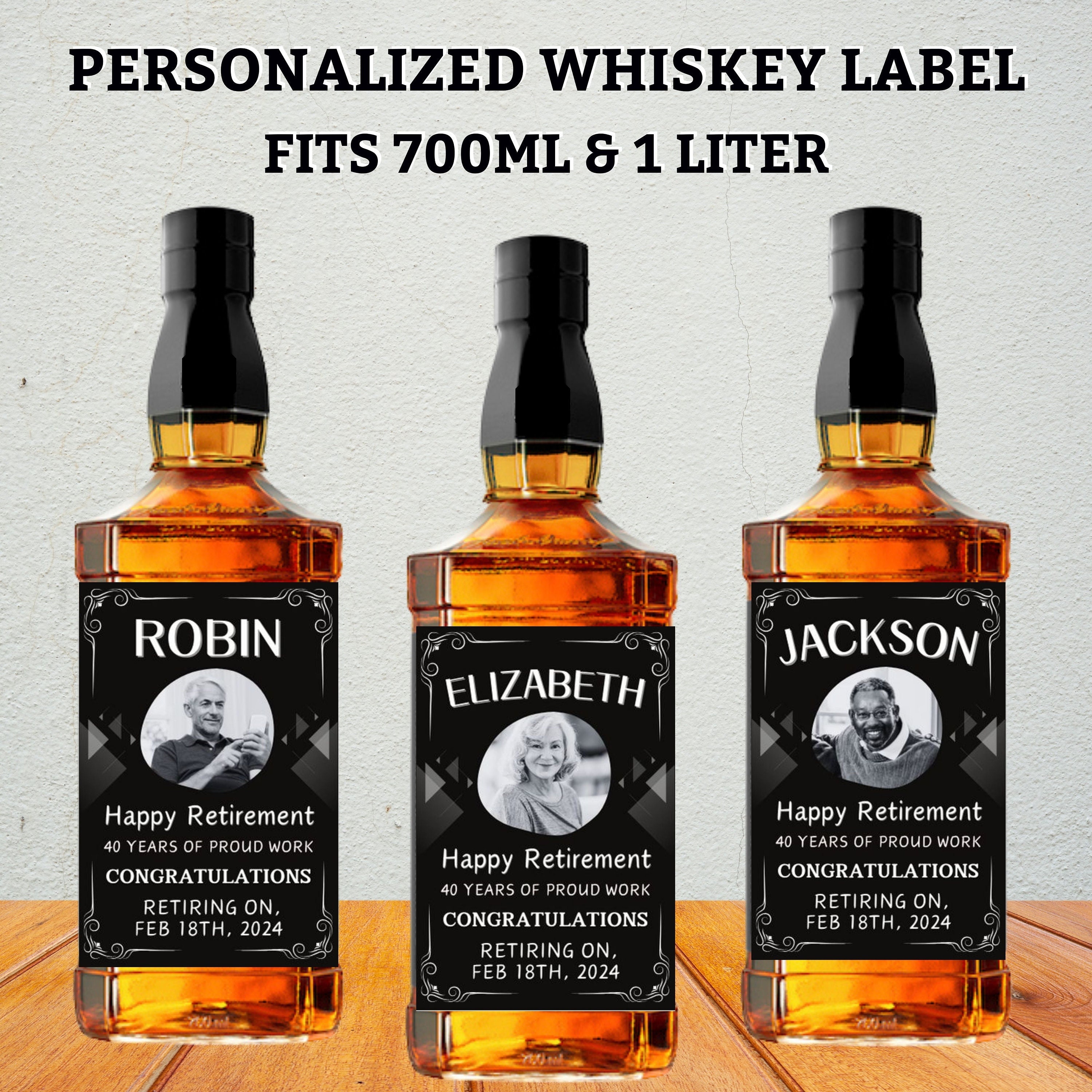 Personalized Whiskey Bottle Label, Pairs Well With Retirement Party ...