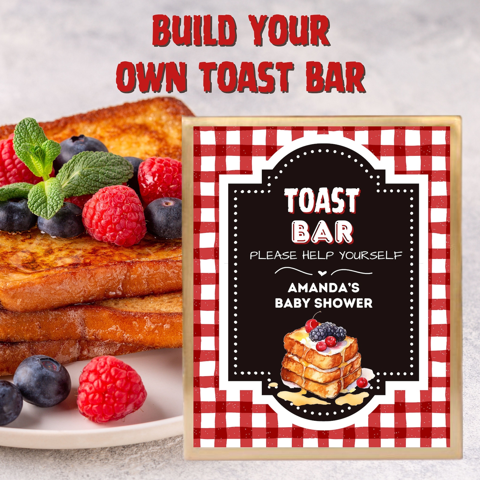 Build Your Own TOAST Bar Buffet Sign + Buffet Cards + Personalized ...