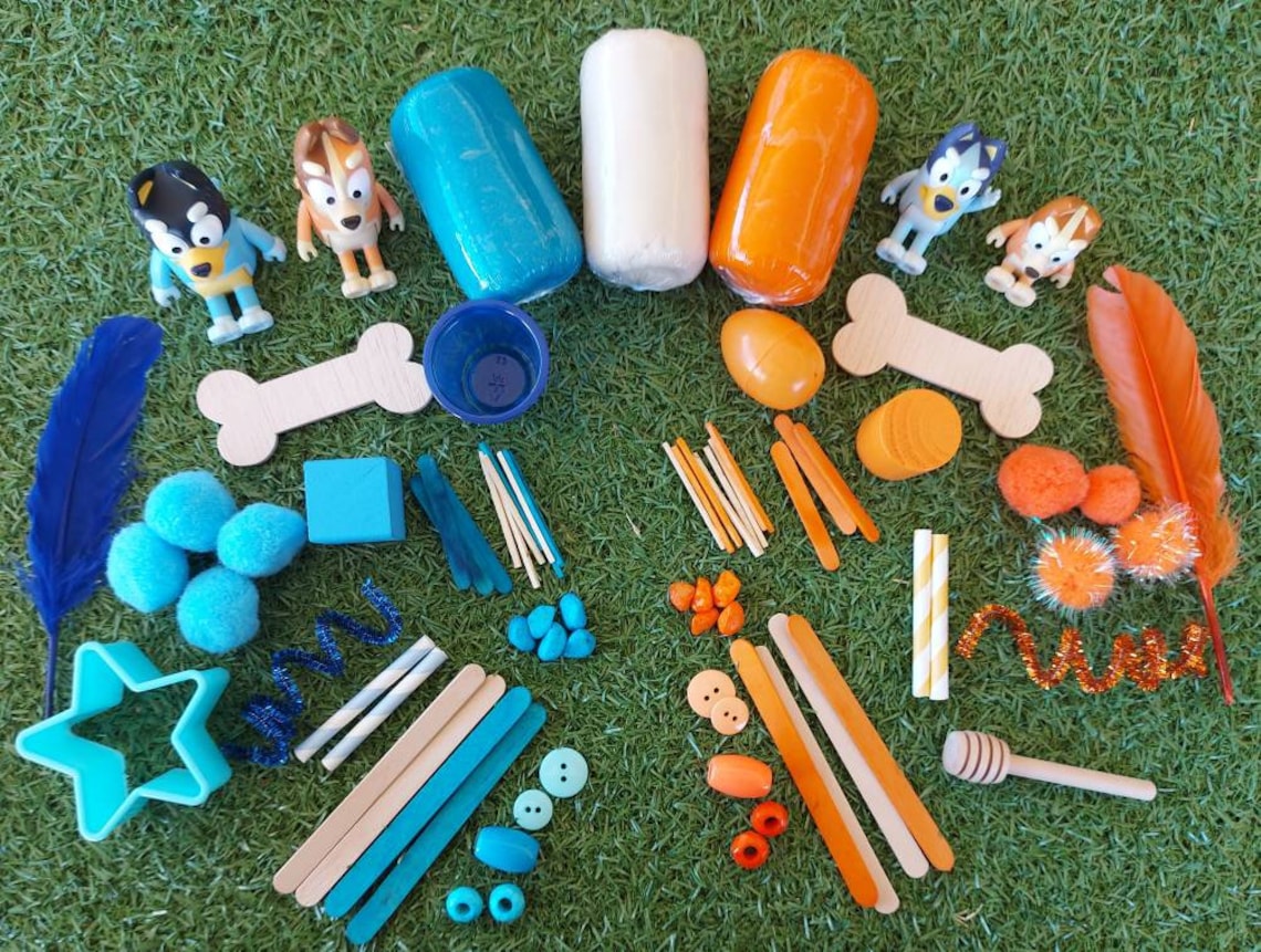 Over 3 Bluey Playdough Sensory Box Bluey Sensory Box | Etsy