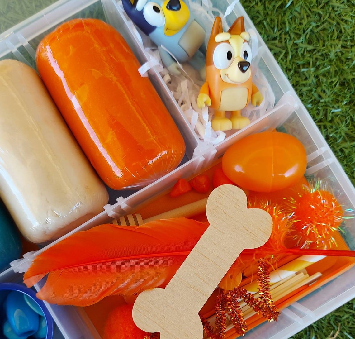 Over 3 Bluey Playdough Sensory Box Bluey Sensory Box | Etsy