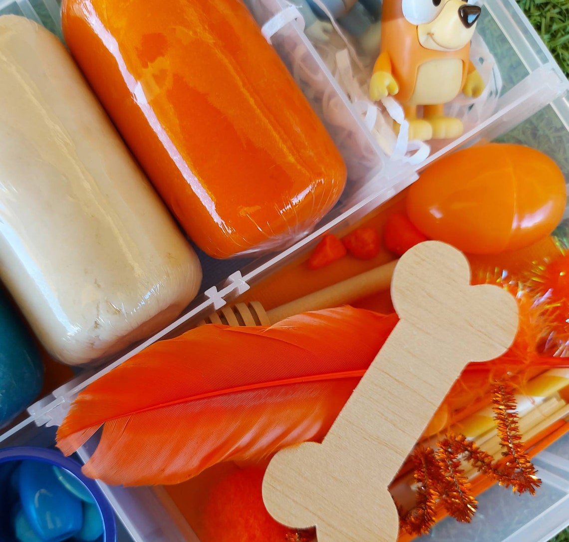 Over 3 Bluey Playdough Sensory Box Bluey Sensory Box | Etsy