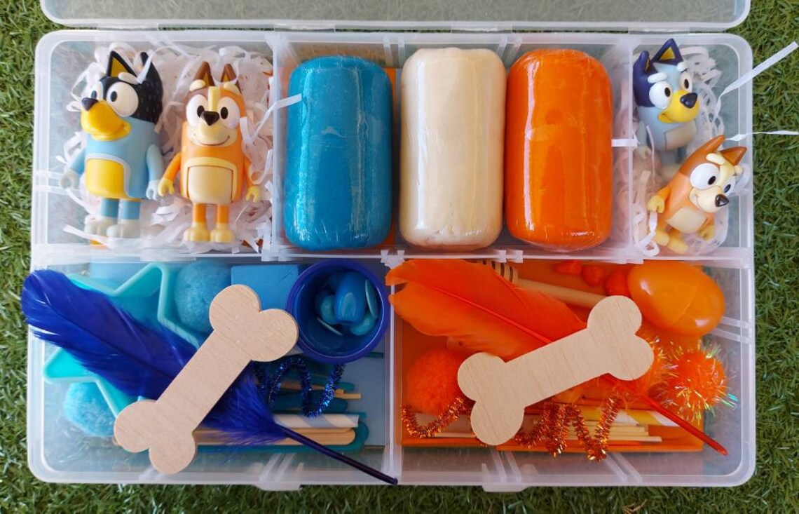Over 3 Bluey Playdough Sensory Box Bluey Sensory Box | Etsy