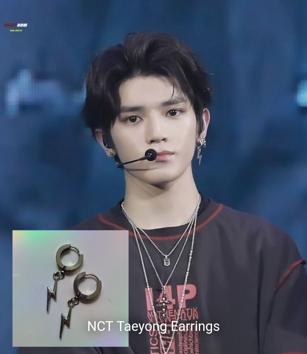 NCT Taeyong Lightning Bolt Hoop Earrings Nct127 Wayv Nctdream Superm SM ...
