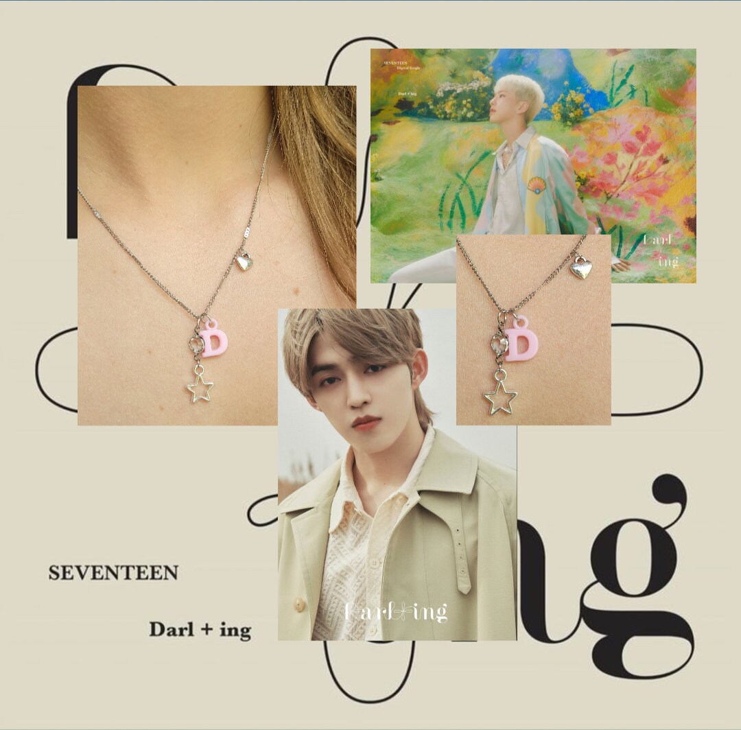 Seventeen Darling Necklace Heart Star Chain Carat Woozy Jeonghan Joshua ...
