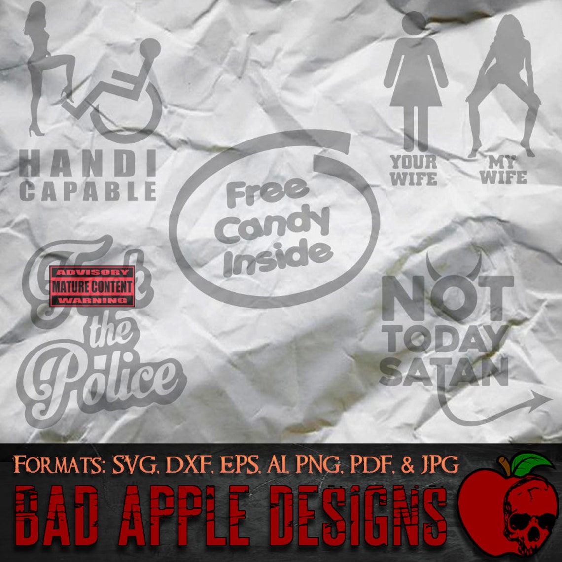 Inappropriate Funny Bundle 2 High Resolution Svg, AI, Png and MORE - Etsy