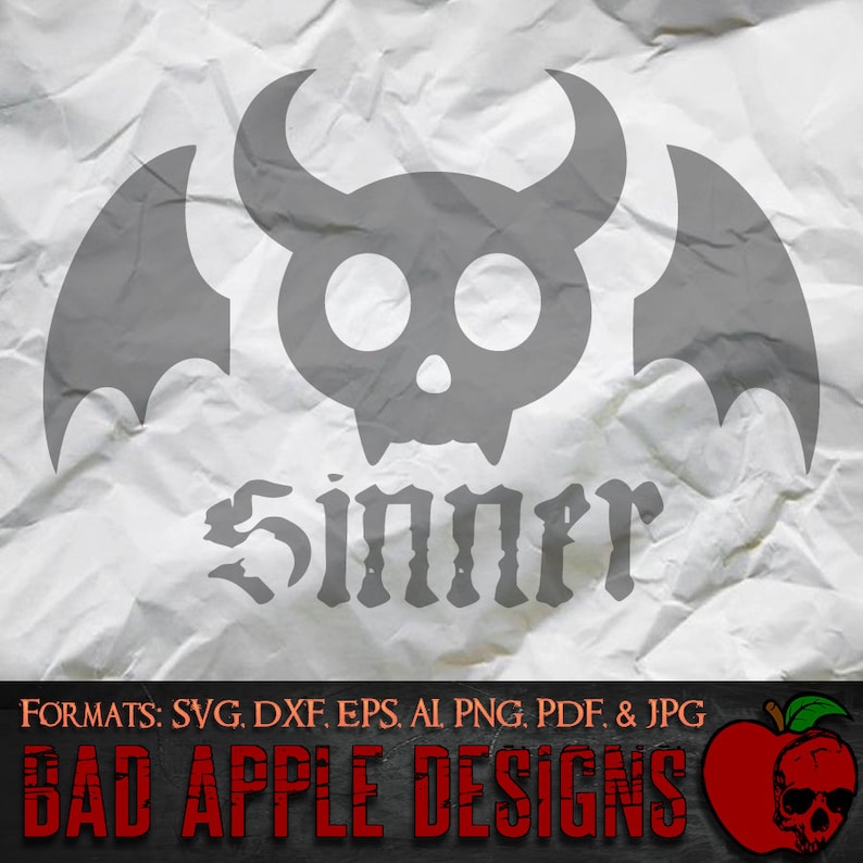 Sinner 1 - High Resolution Svg, AI, Png and MORE! - Etsy Australia