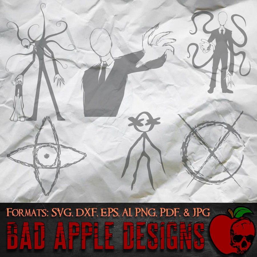 Slender Man Bundle 1 - High Resolution Svg, AI, Png and MORE! - Etsy
