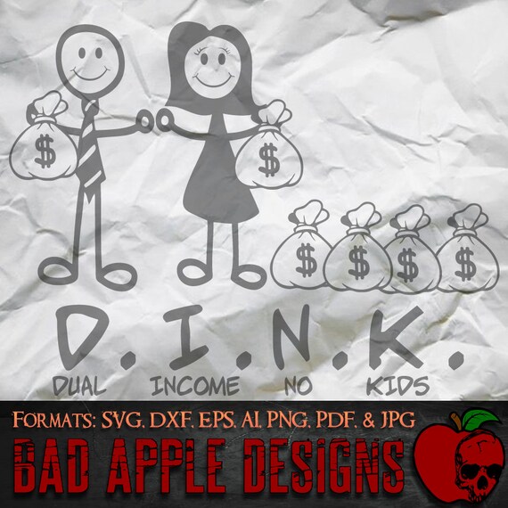 Stick Figure Family DINK 1 High Resolution Svg AI Png and | Etsy