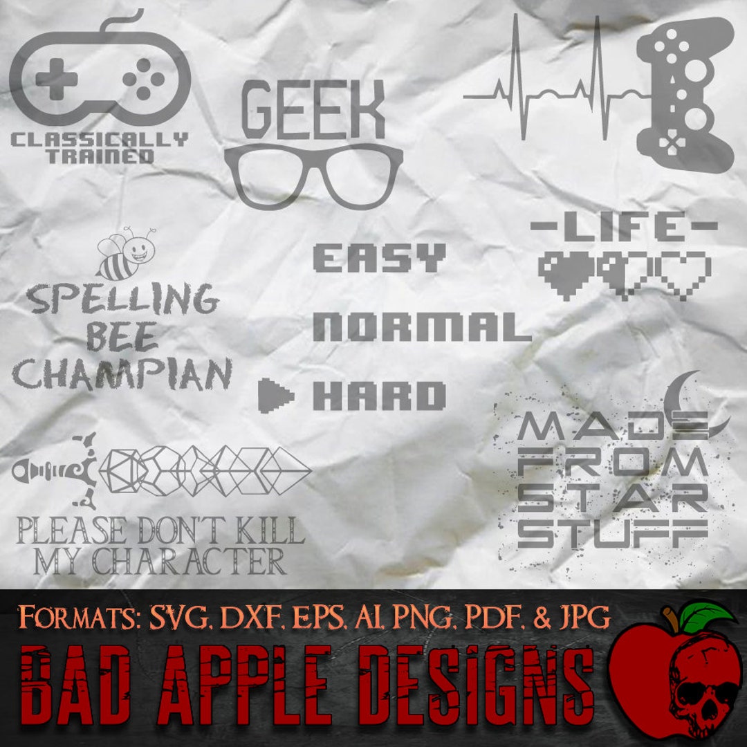 Nerd Bundle 1 - High Resolution Svg, AI, Png and MORE! - Etsy