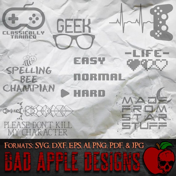 Nerd Bundle 1 High resolution svg AI png and MORE | Etsy