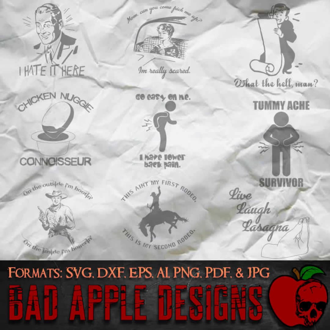 Silly Stuff Bundle 5 - High Resolution Svg, AI, Png and MORE! - Etsy