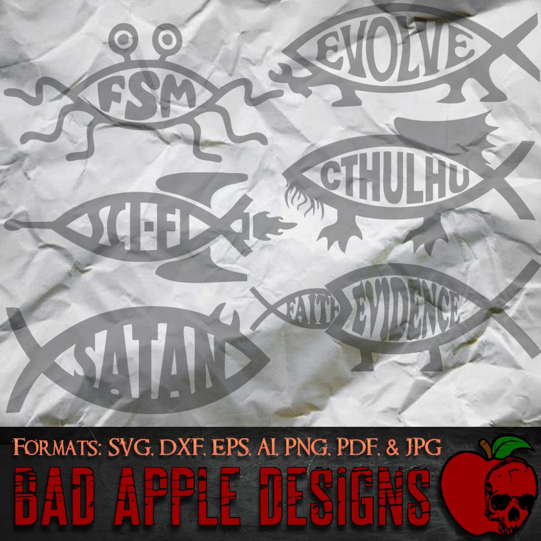 Jesus Fish Parody 2 - High Resolution Svg, AI, Png and MORE! - Etsy