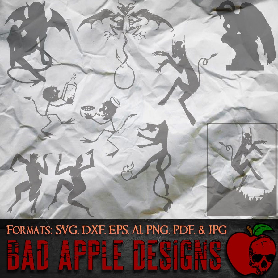 Devil Demon Bundle 7 High Resolution Svg, AI, Png and MORE - Etsy