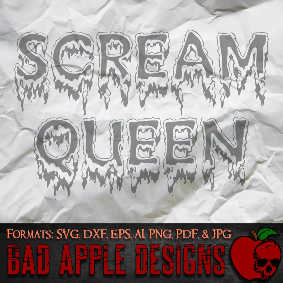 Scream Queen 1 - High Resolution Svg, AI, Png and MORE! - Etsy
