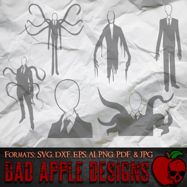 Slender Man Bundle 2 High Resolution Svg, AI, Png and MORE - Etsy Canada