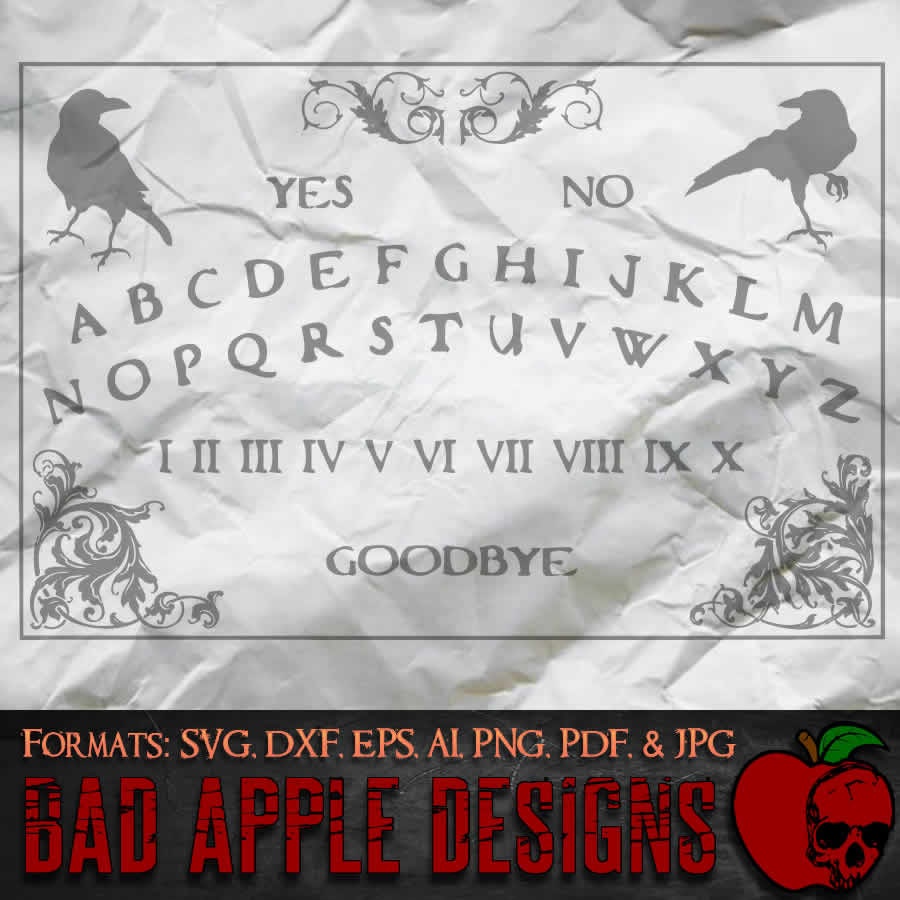 Ouija Board 6 Raven Gothic - High Resolution Svg, AI, Png and MORE! - Etsy