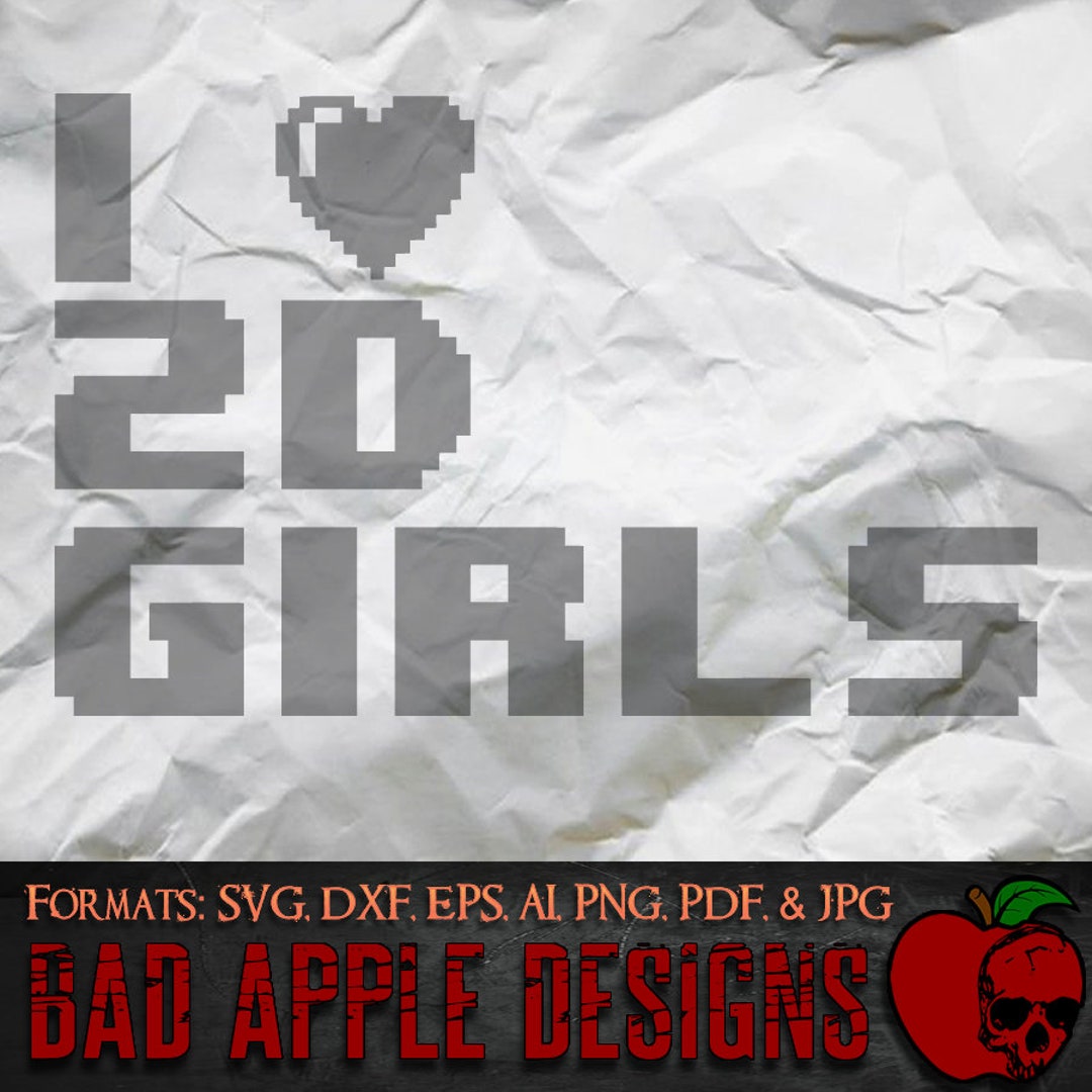 I Heart 2D Girls 1 High Resolution Svg, AI, Png and MORE - Etsy