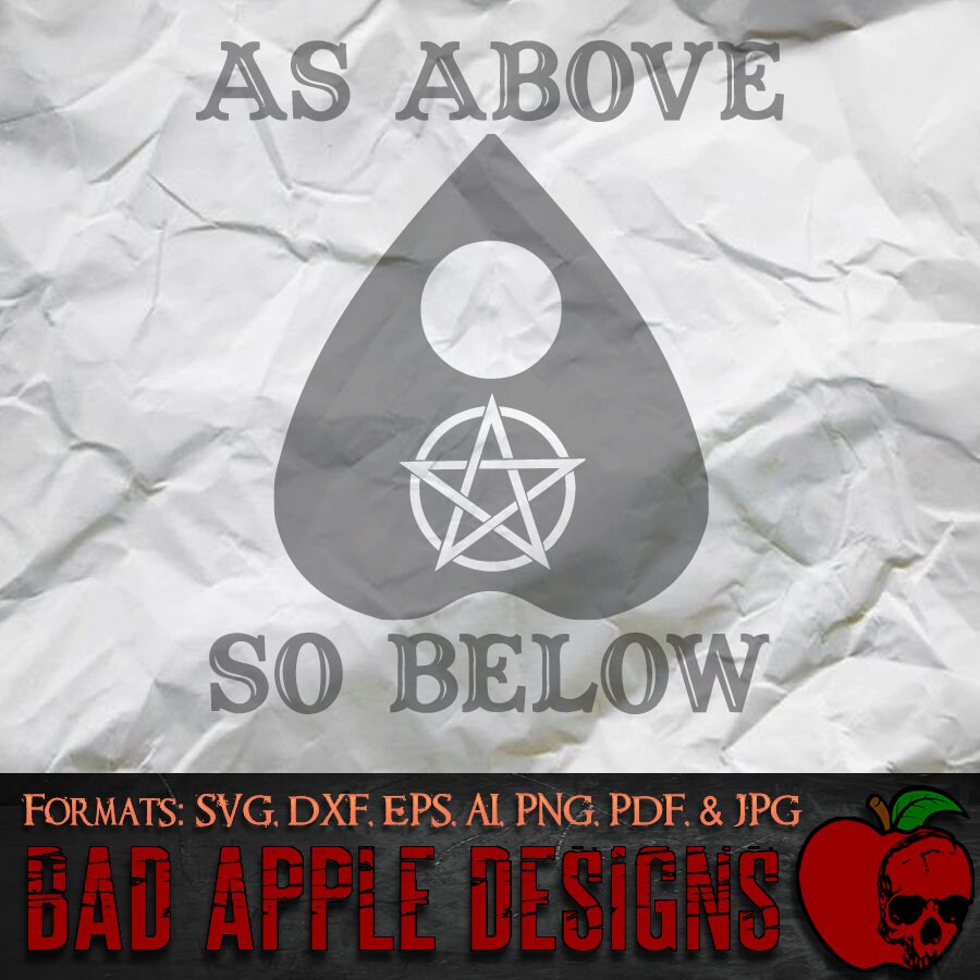 As Above so Below 1 - High Resolution Svg, AI, Png and MORE! - Etsy
