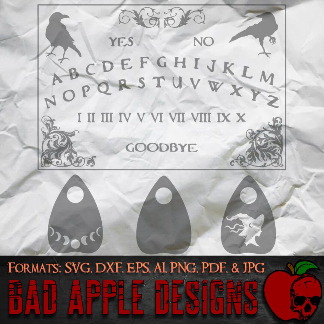 Ouija Board 6 Raven Gothic - High Resolution Svg, AI, Png and MORE! - Etsy