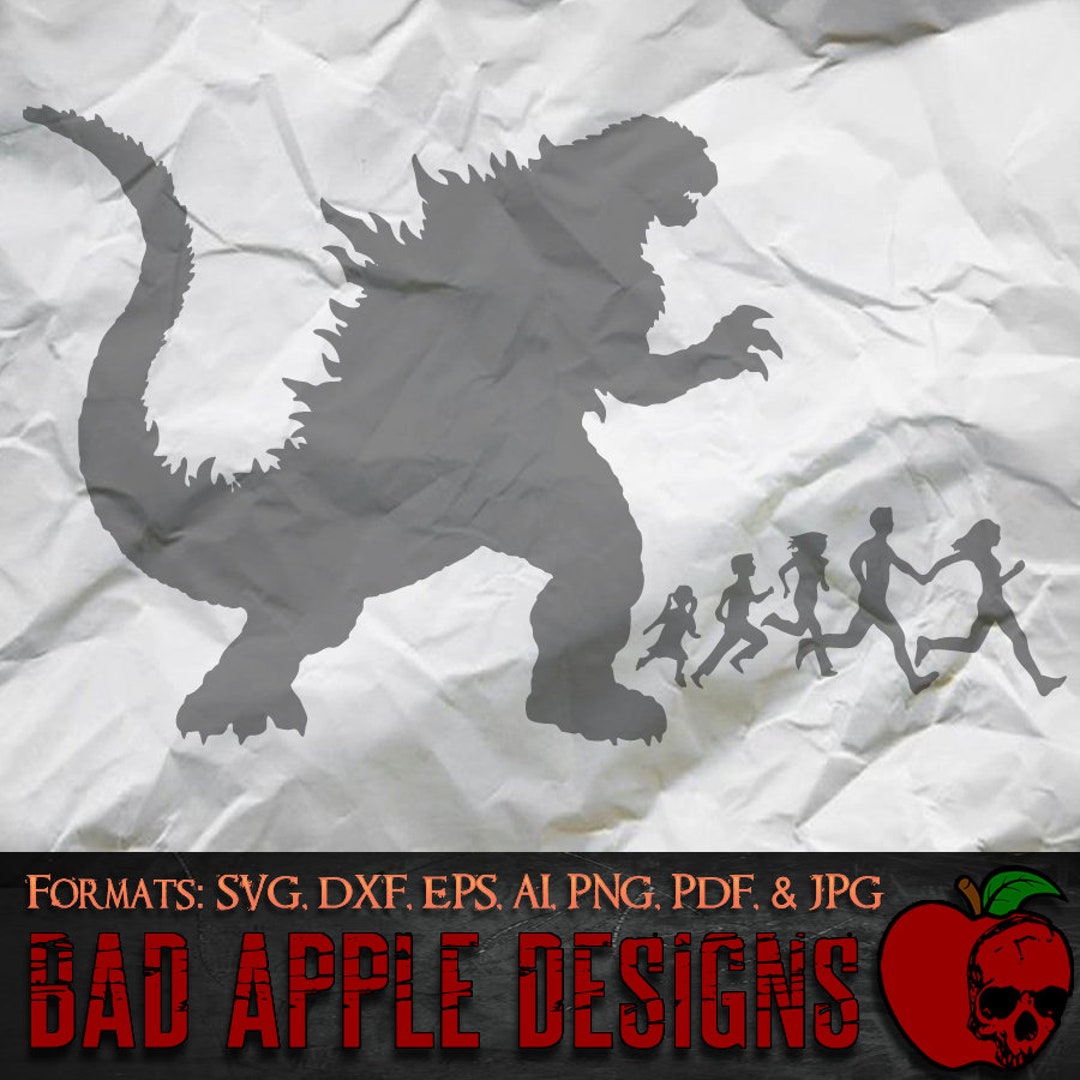 Stick Figure Family Movie Monster Lizard 1 - High Resolution Svg, AI ...