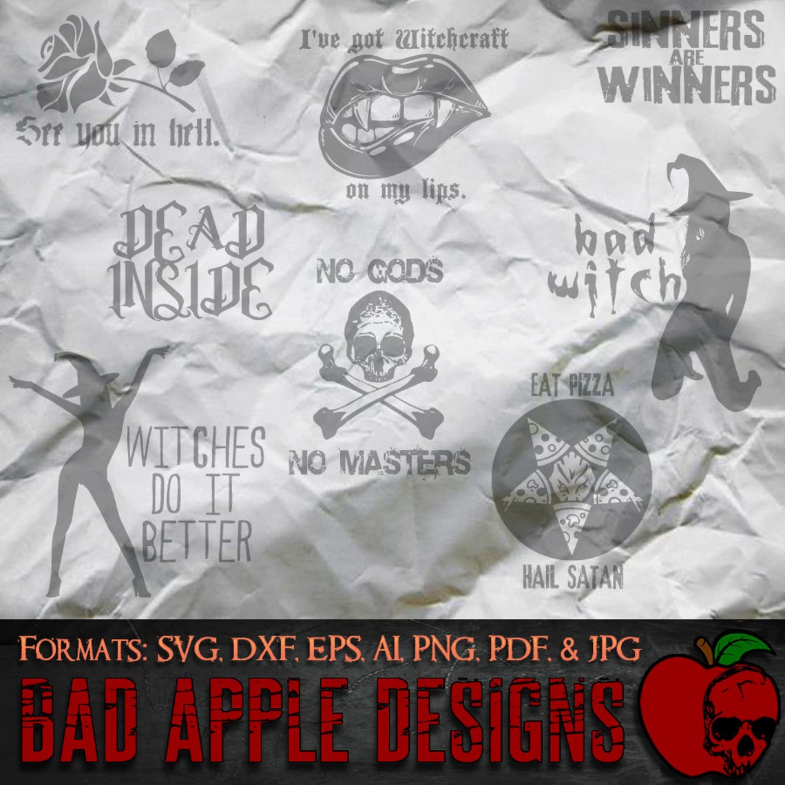 Evil Bundle 2 High Resolution Svg AI Png and MORE - Etsy Canada