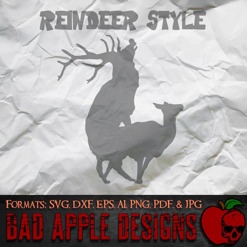 Reindeer Style 1 - High Resolution Svg, AI, Png and MORE! - Etsy