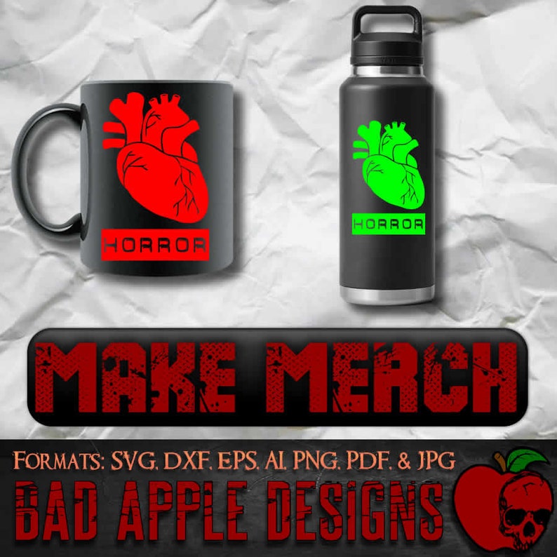 Heart Horror 1 - High Resolution Svg, AI, Png and MORE! - Etsy