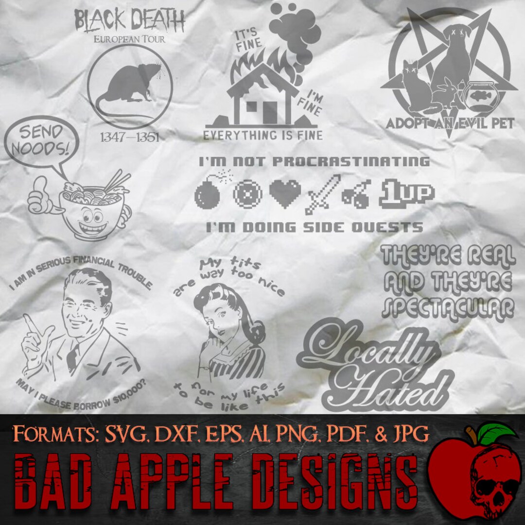 Silly Stuff Bundle 7 High Resolution Svg, AI, Png and MORE - Etsy