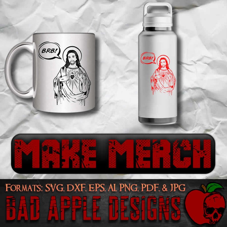 BRB - Jesus 1 - High Resolution Svg, AI, Png and MORE! - Etsy