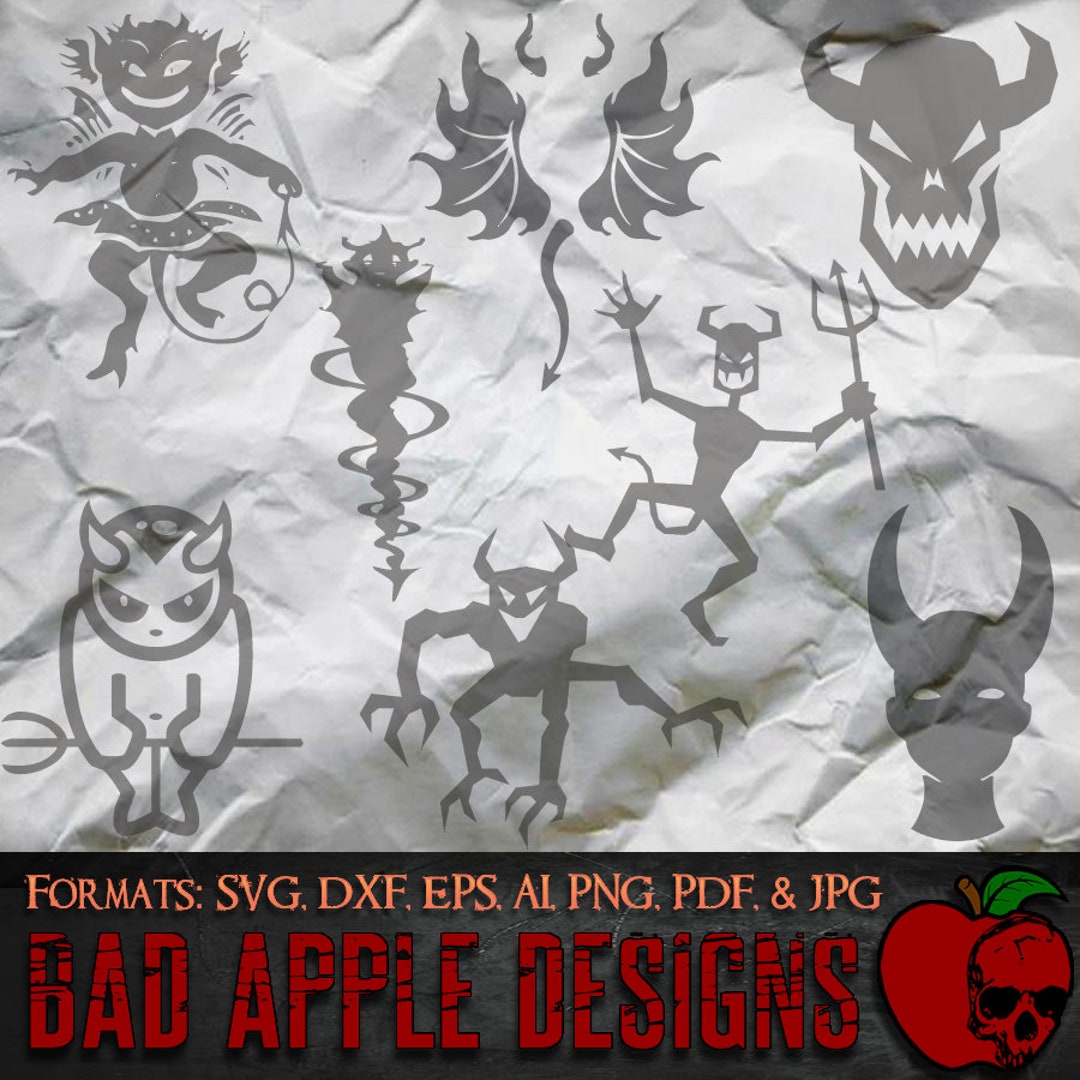 Devil Demon Bundle 3 - High Resolution Svg, AI, Png and MORE! - Etsy