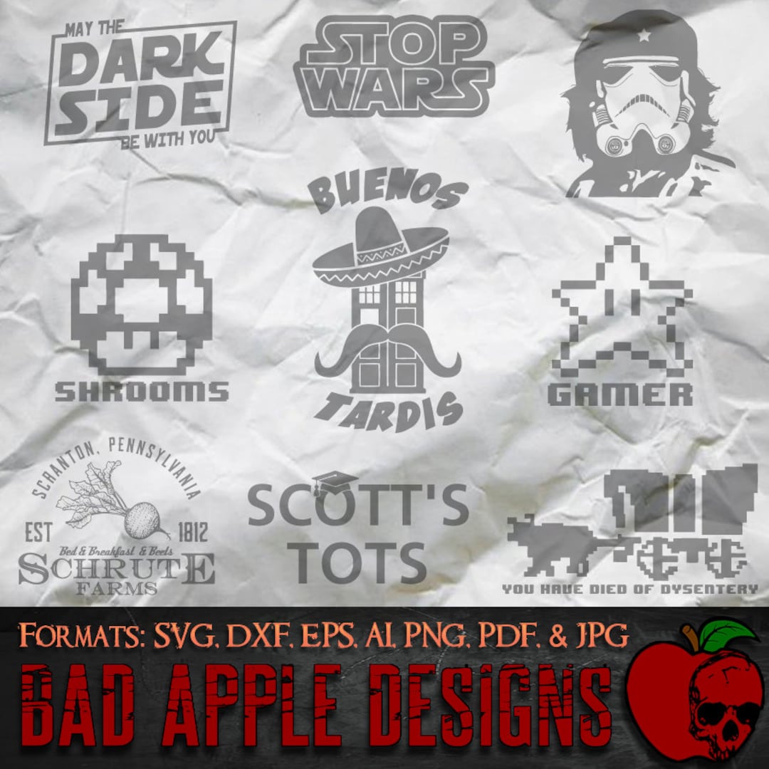 Silly Pop Culture Bundle 1 - High Resolution Svg, AI, Png and MORE! - Etsy