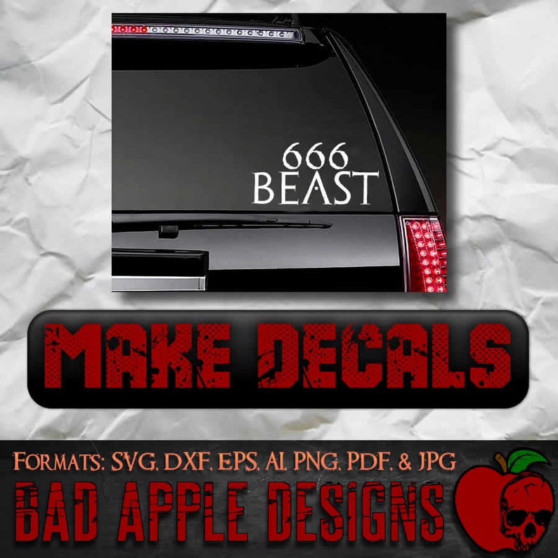 666 Beast 1 - High Resolution Svg, AI, Png and MORE! - Etsy