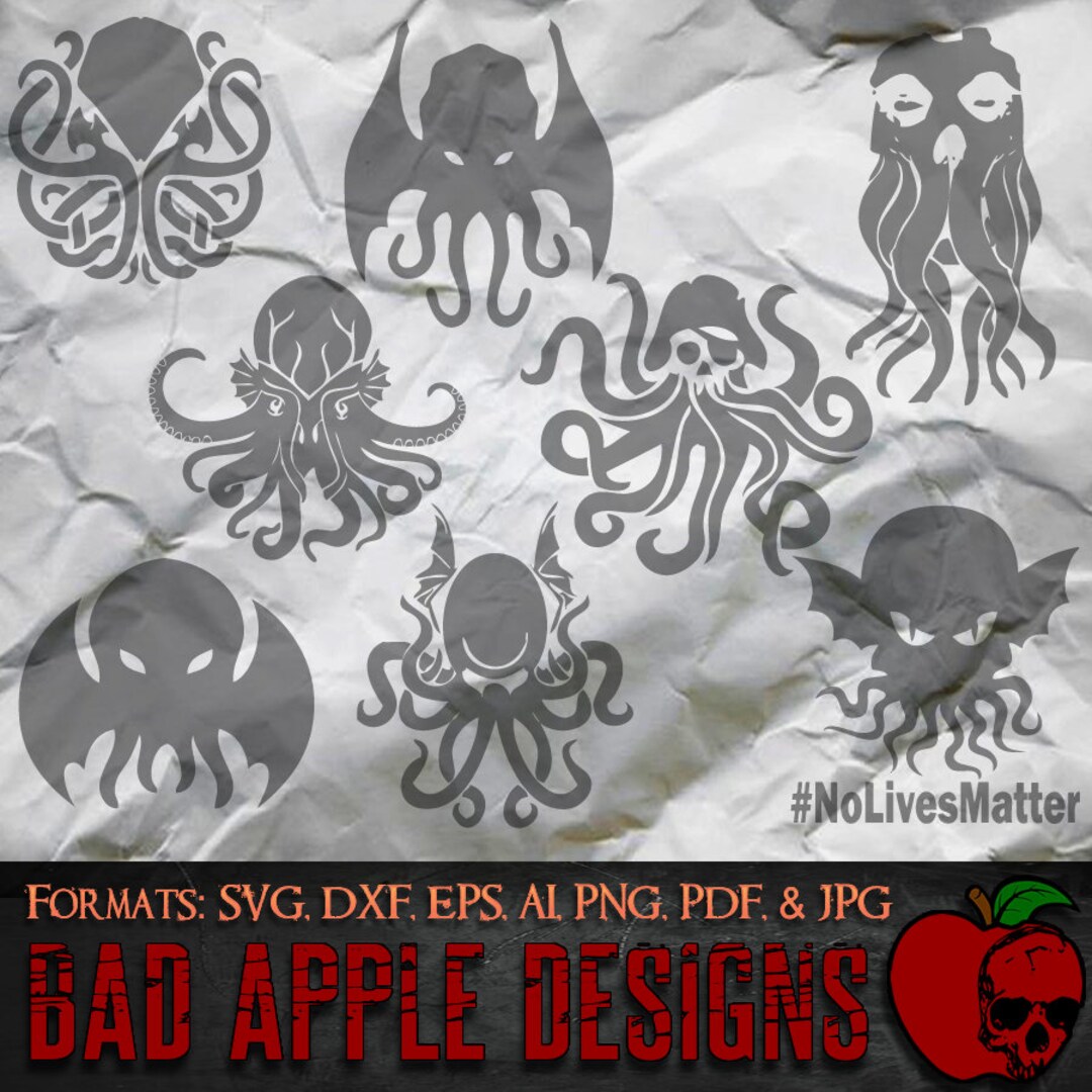 Cthulhu Bundle 1 - High Resolution Svg, AI, Png and MORE! - Etsy