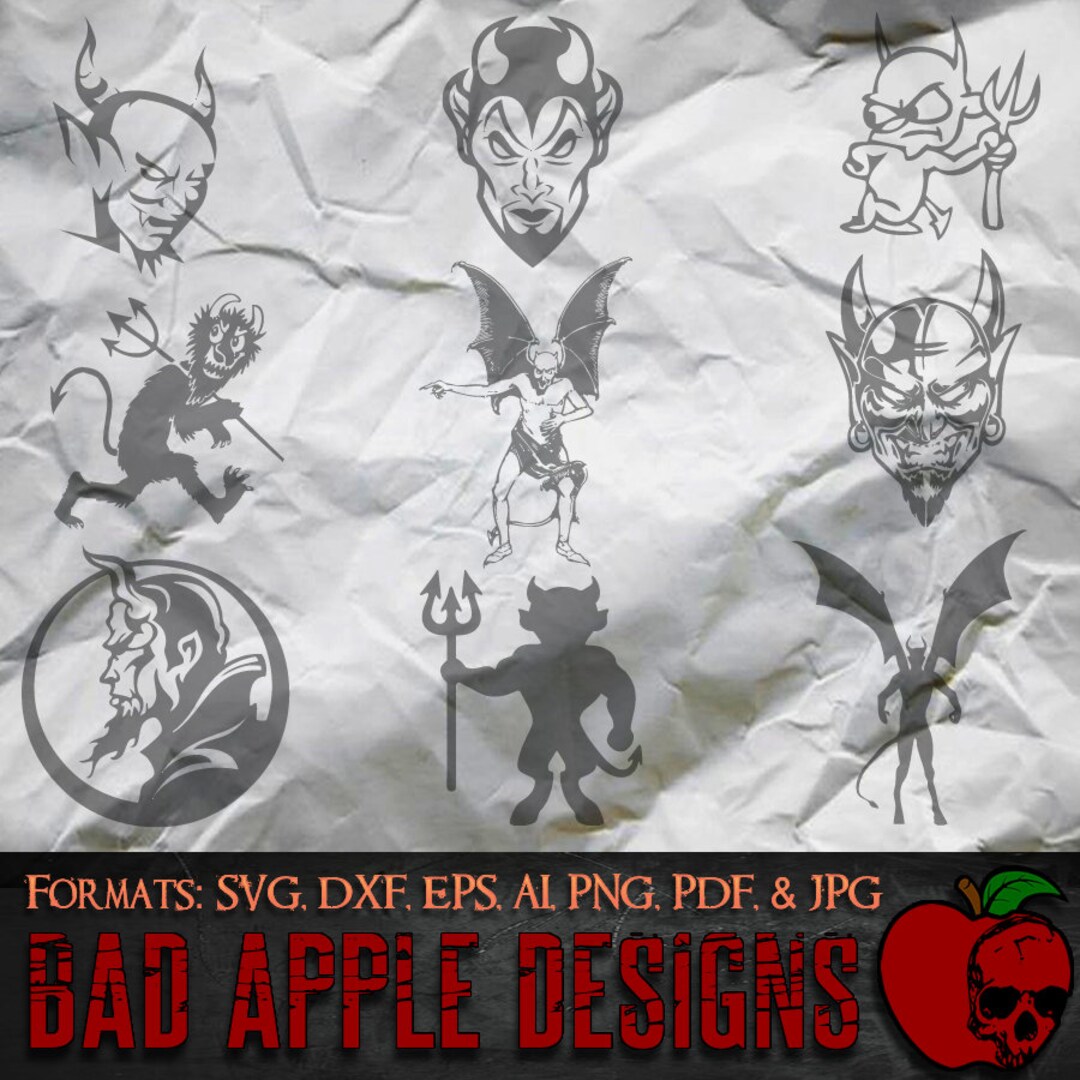 Devil Demon Bundle 6 - High Resolution Svg, AI, Png and MORE! - Etsy