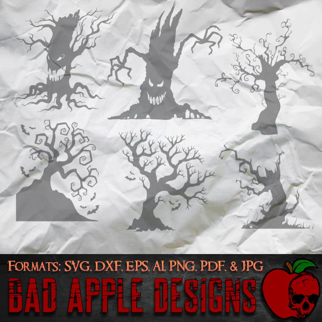 Spooky Tree Bundle 1 - High Resolution Svg, AI, Png and MORE! - Etsy